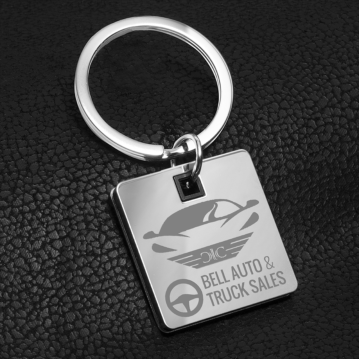 "Cube" Laser Engraved Metal Keyholder - Innovation Line Canada