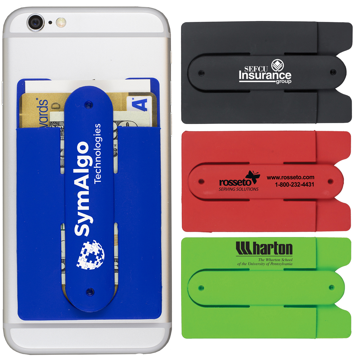 “Kickstart” Two Function Soft Silicone Cell Phone Kickstand & Wallet ...