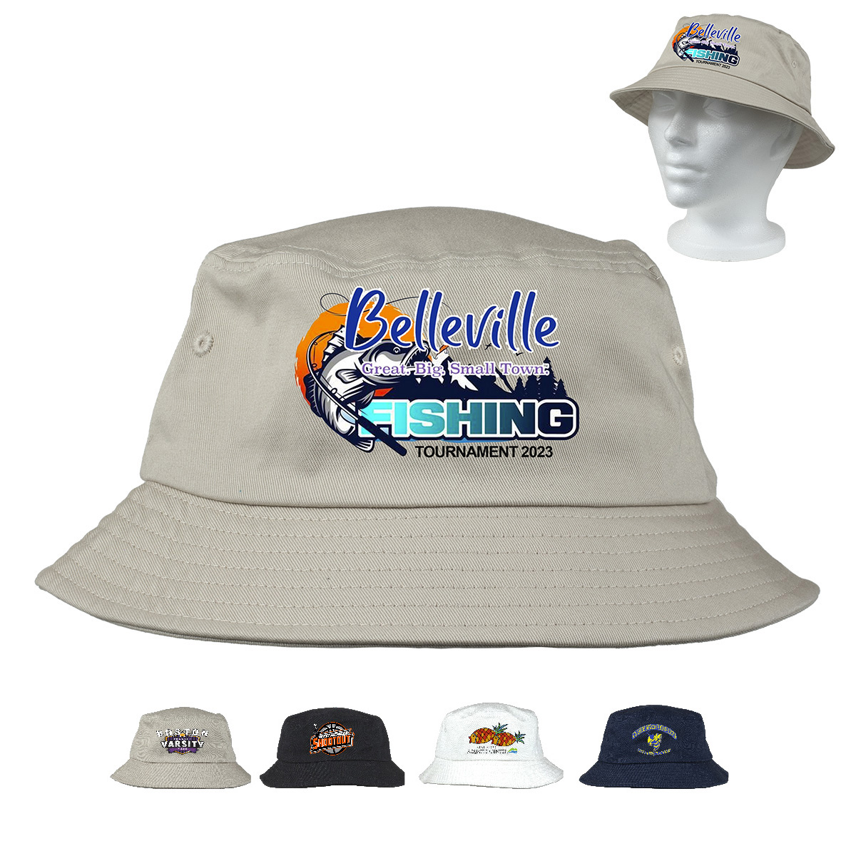 "SHADY" Full Color Imprint Cotton Bucket Hat - Innovation Line Canada