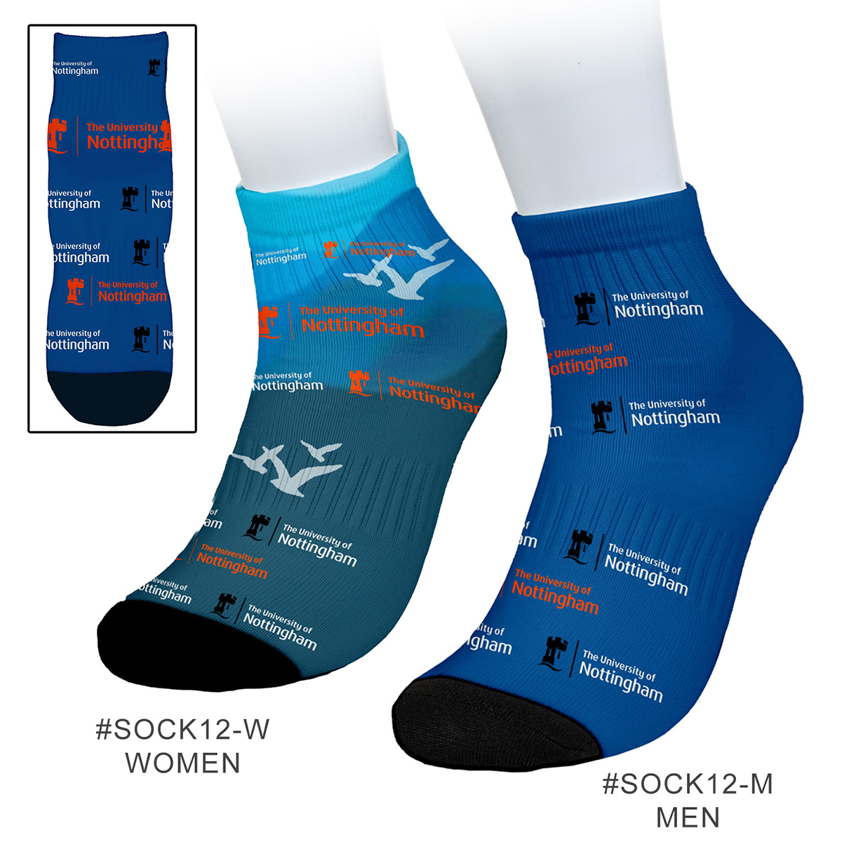"SPORTY" Color Sublimation Low-Cut Ankle Crew Socks in Men’s & Women’s ...